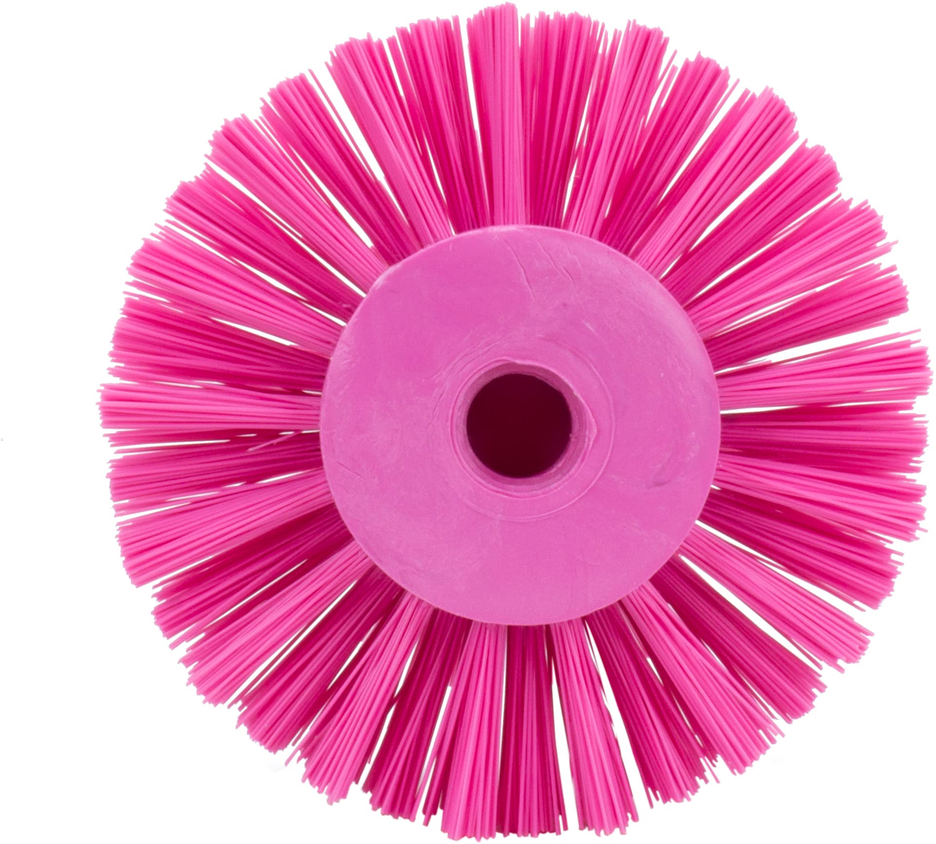 SPARTA Industrial Tank Brush Head Pipe Brush Head, Drain Brush with 3/4" Thread Hole (Handle Not Included) for Commercial Use, Plastic, 5 x 3.9 Inches, Pink, (Pack of 2)