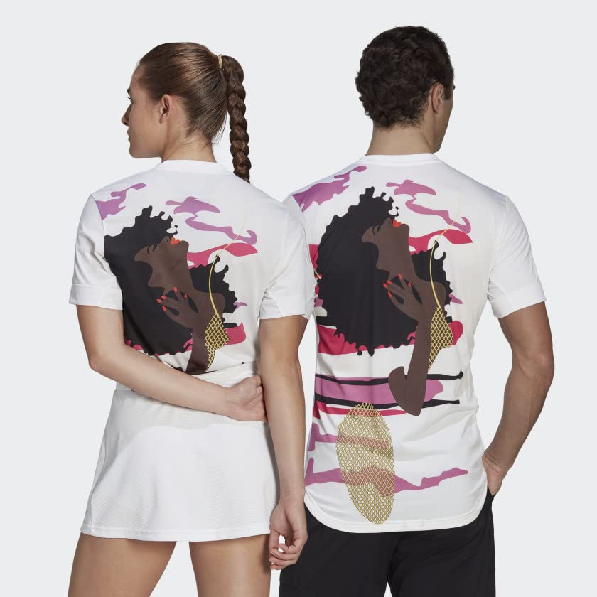 adidas Tennis New York Printed Tee, White, X-Large