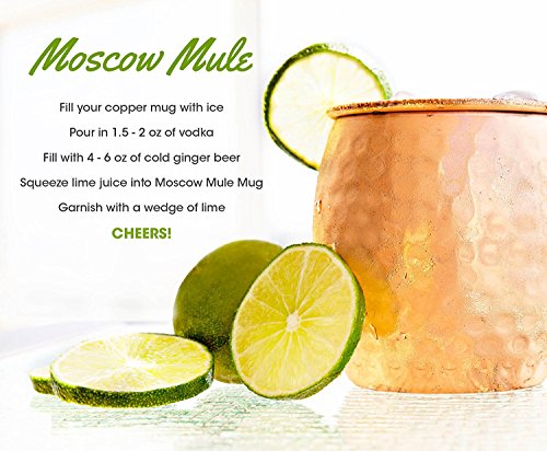 Alchemade 100% Pure Copper Tumbler - 16 Ounce Derby Cup Without A Handle For Mint Juleps, Cocktails, Mixed Drinks, Or Your Favorite Beverages - Keeps Drinks Cold