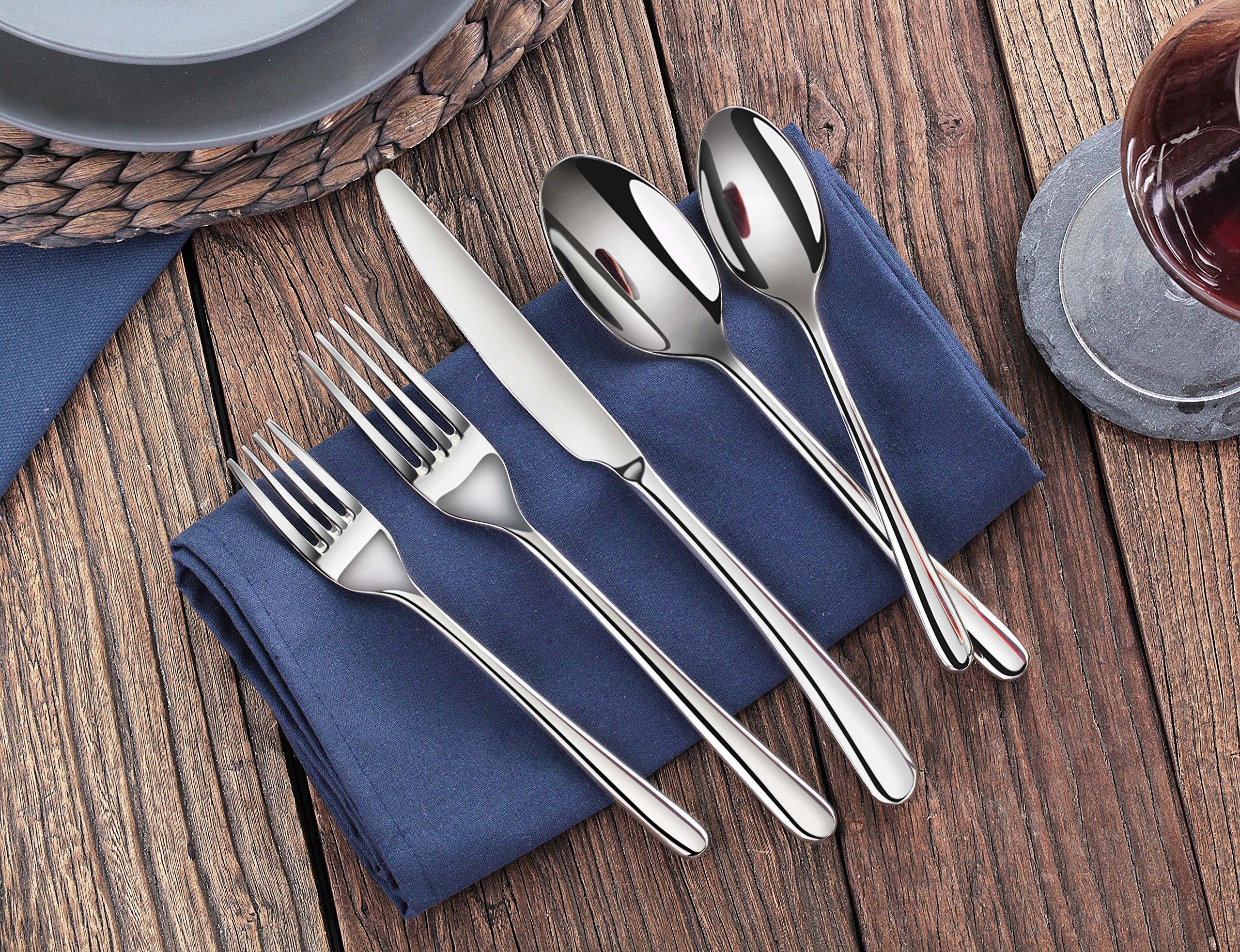 Artaste 56501 Rain II Forged 18/10 Stainless Steel Salad Fork, 7-Inch, Set of 12