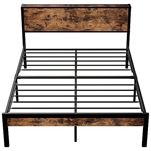 LIKIMIO Queen Bed Frame, Platform Bed Frame Queen with Storage Headboard and 11 Strong Support Legs, More Sturdy, Noise-Free, No Box Spring Needed