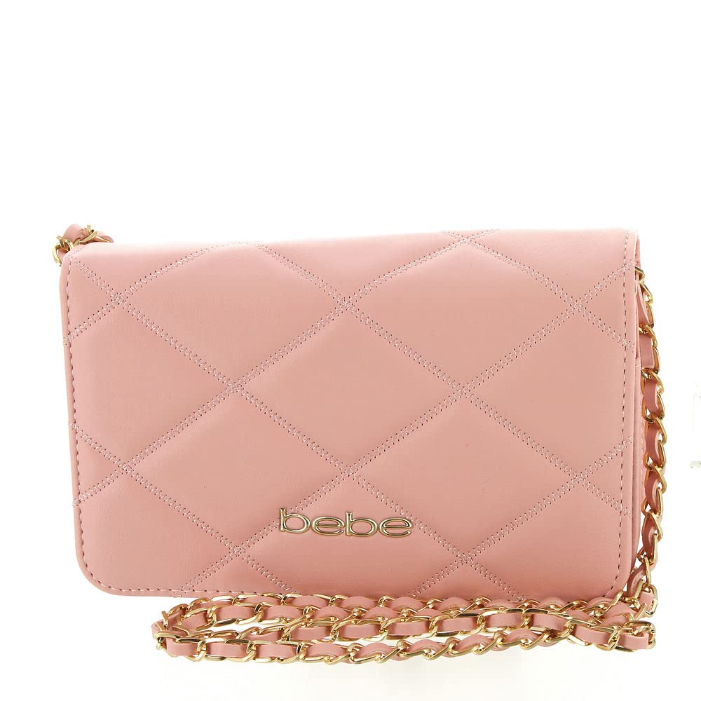 bebe Cassia Flap Crossbody Bag Rose-Tan