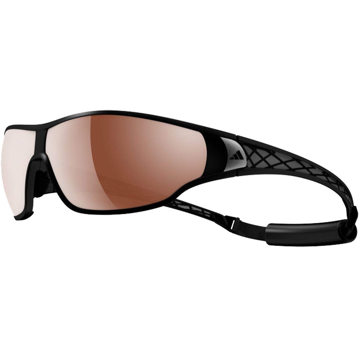adidas Tycane Pro L A189 6050 Polarized Rectangular Sunglasses, Matte Black & Grey, 74 mm