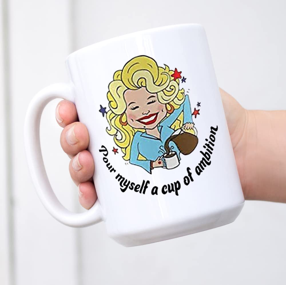 Apular Parton Myself Of A Pour Ambition Dolly Cup Best 11 Ounce Ceramic Mug (1 Count (Pack of 1), White#1) 11 oz Mug