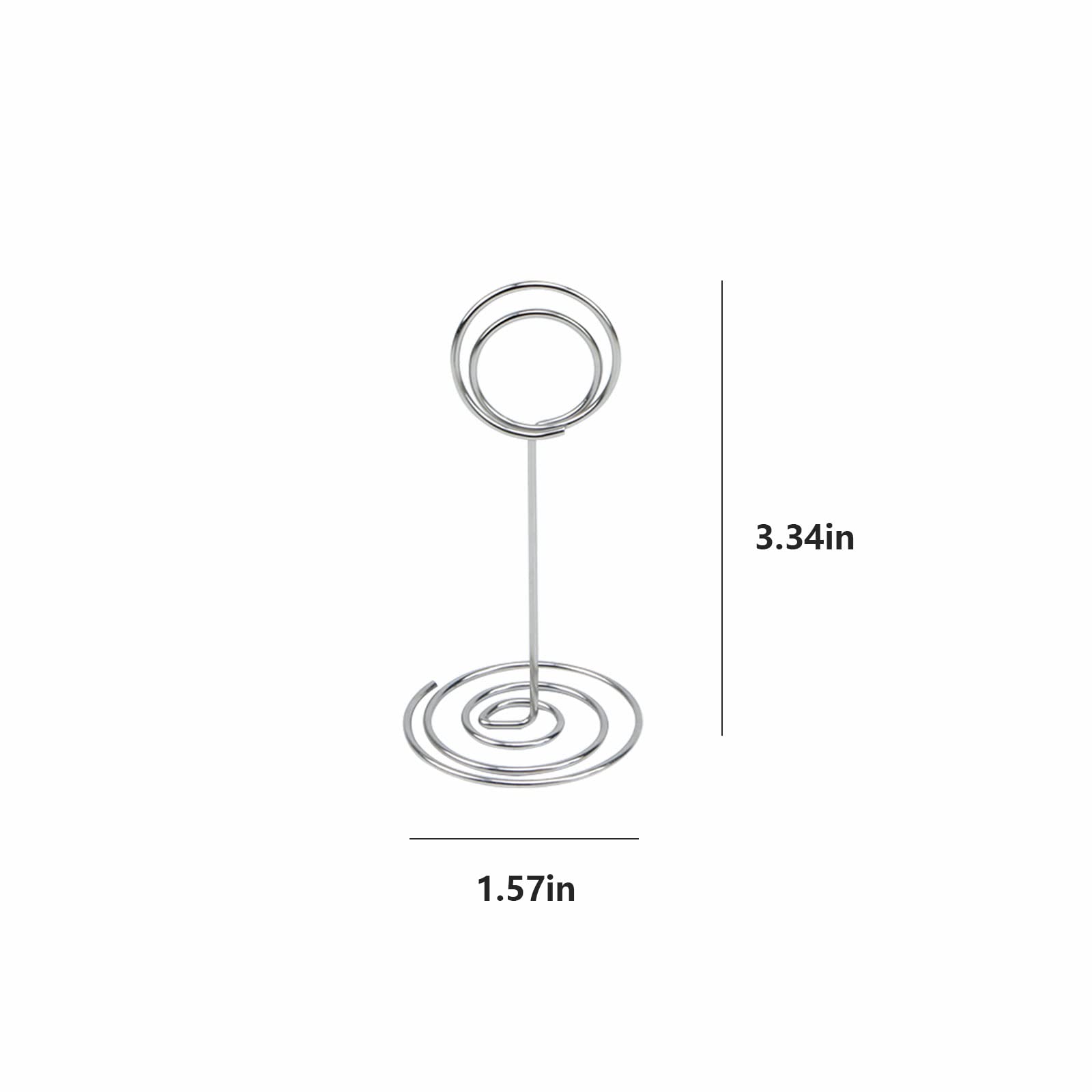 Yethuanru 24 pieces Table Number Holders Picture Holder for Tables 85mm Place Card Stand for Wedding Party Office, Silver/Gold(Round) (Silver)