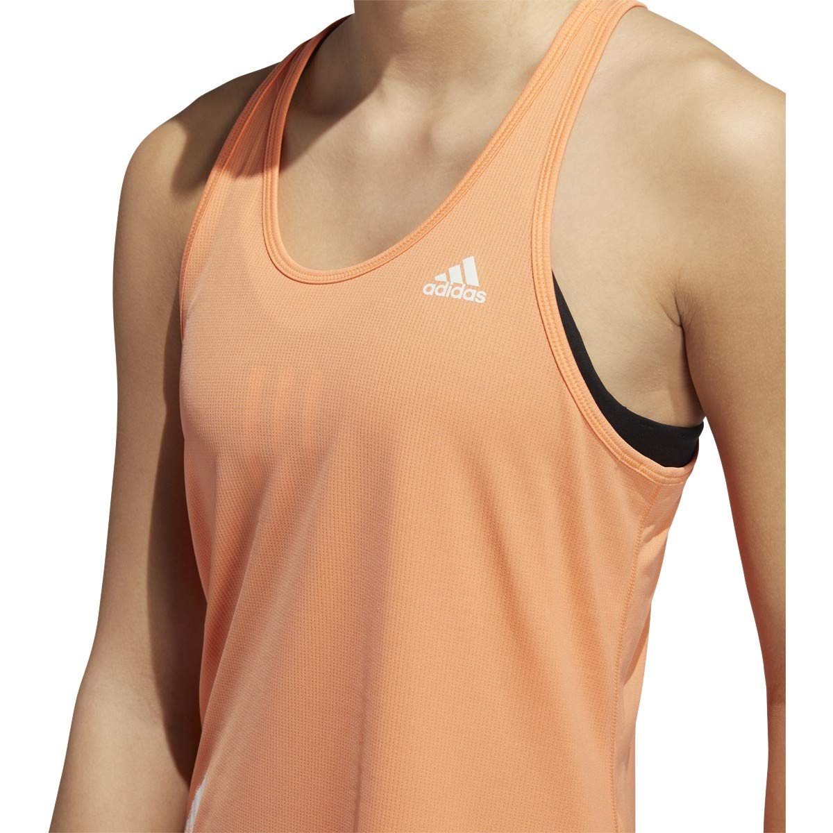 adidas Women's Run It 3-Stripe Tank, Glory Pink, X-Large