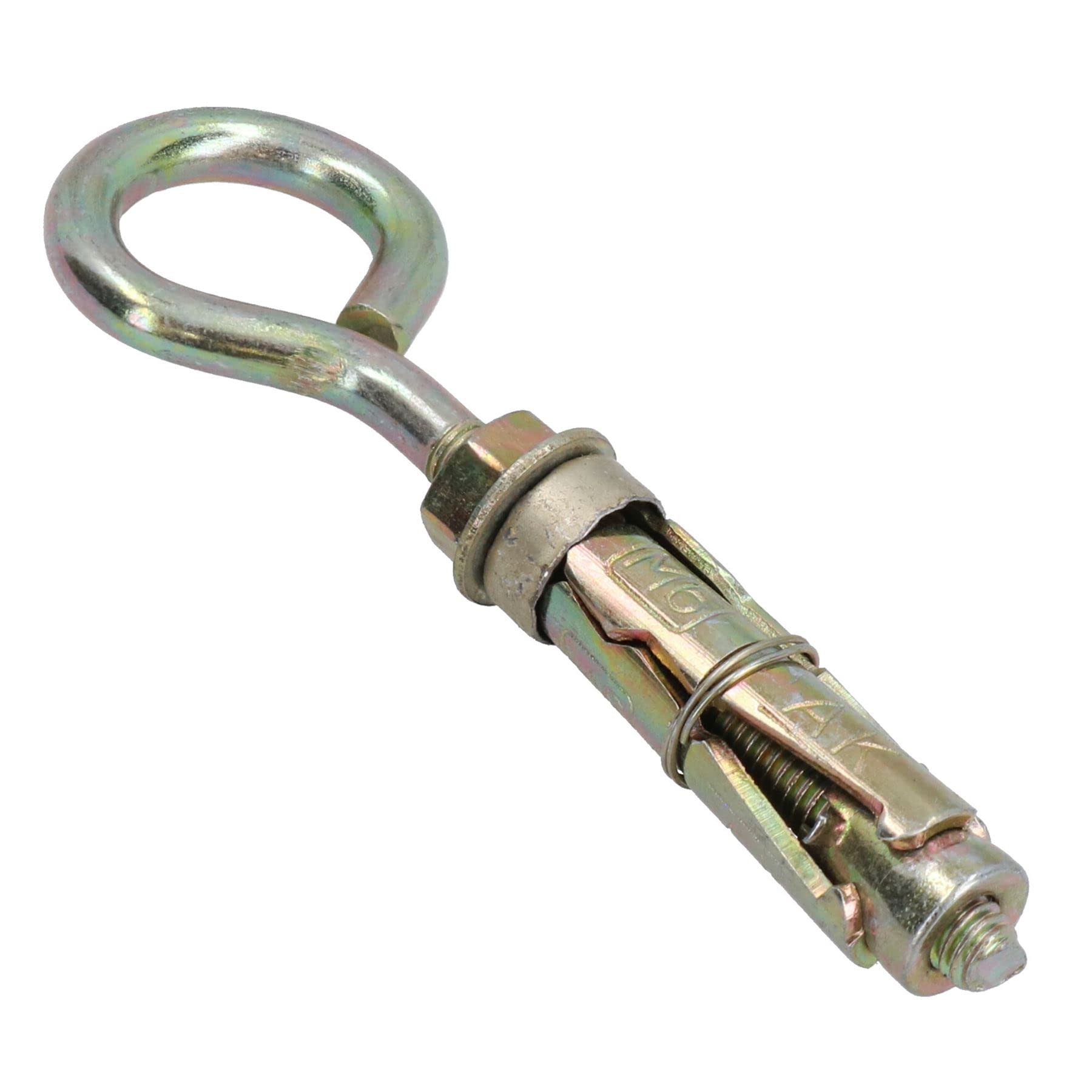 6mm Close Hook Anchor Eye Bolt Rawl Expansion Bolts Shield Wall 24 Pack