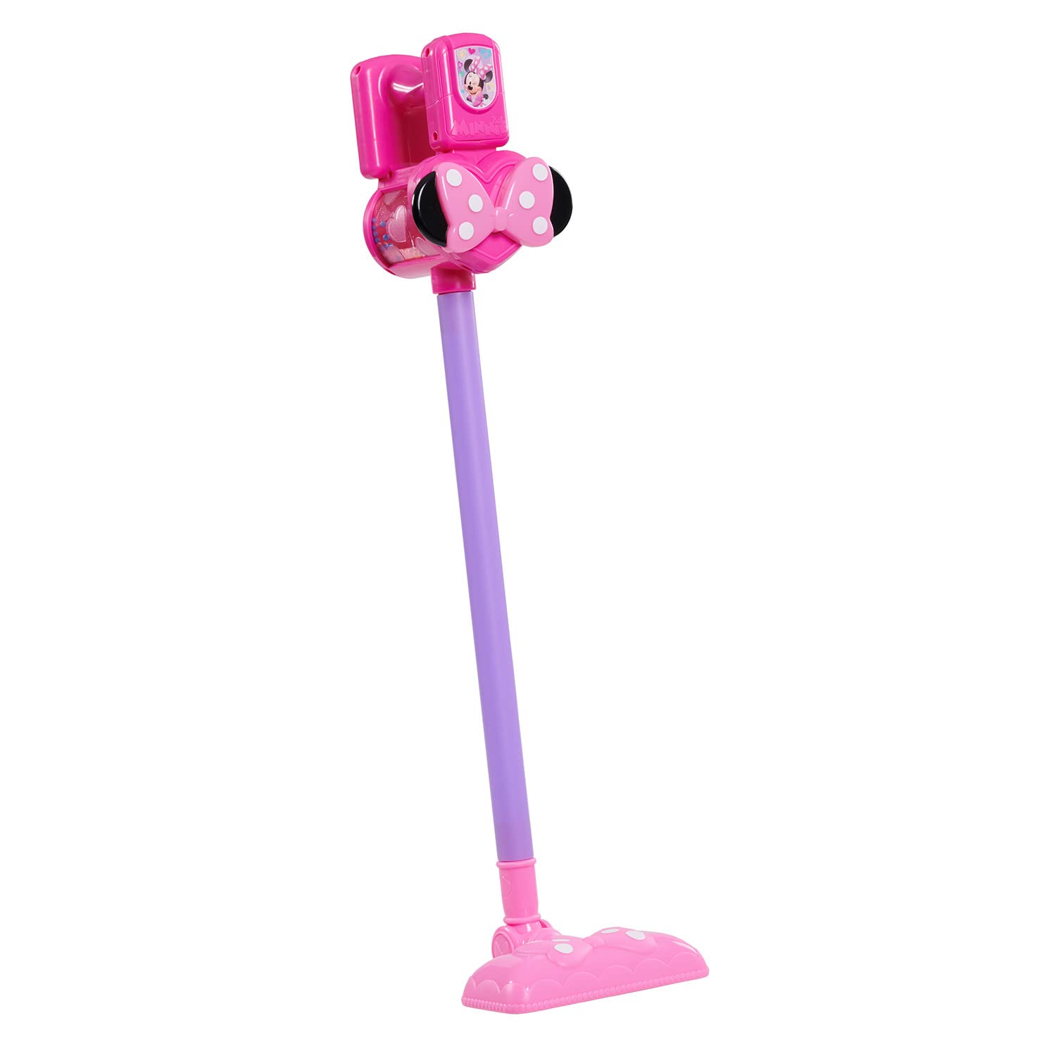Disney Junior Minnie Mouse Sparkle 'N Clean Play Vacuum with Lights and Sounds, Pretend Play, Officially Licensed Kids Toys for Ages 3 Up by Just Play