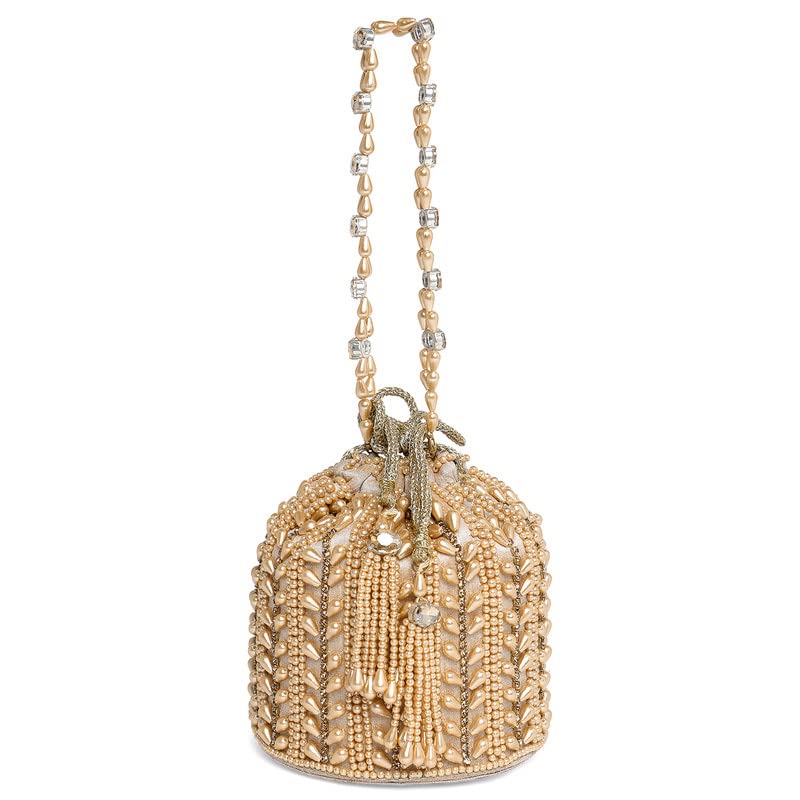 Aheli Indian Potli Bags Gift for Women Evening Bag Clutch Ethnic Bride Purse with Drawstring