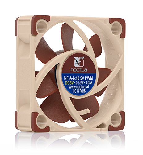 Noctua NF-A4x10 5V PWM, Premium Quiet Fan with USB Power Adaptor Cable, 4-Pin, 5V Version (40x10mm, Brown)
