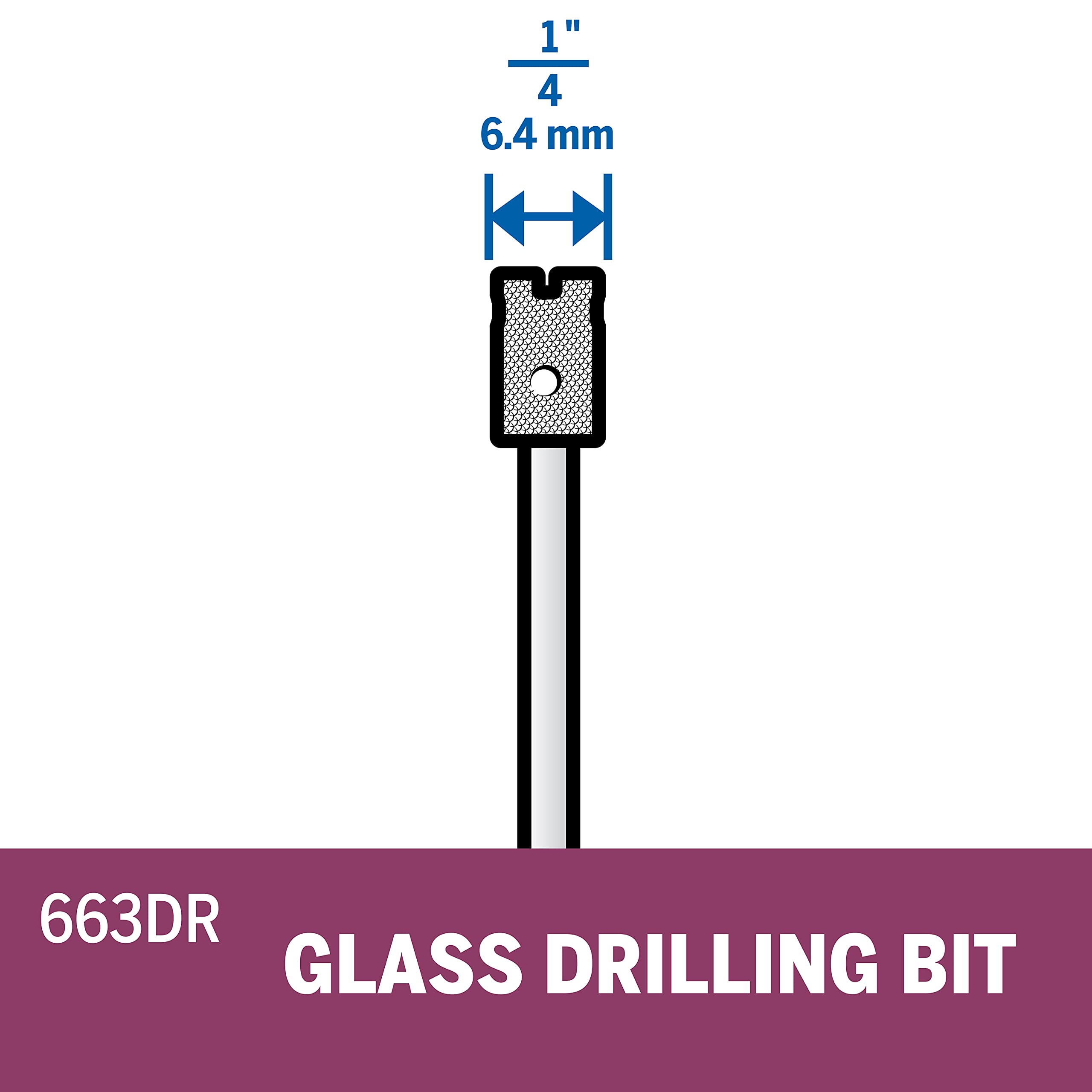 Dremel 663DR 1/4-Inch Glass Drilling Bit