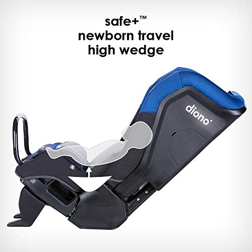Diono Radian 3QX 4-in-1 Rear & Forward Facing Convertible Car Seat, Safe+ Engineering 3 Stage Infant Protection, 10 Years 1 Car Seat, Ultimate Protection, Slim Fit 3 Across, Red Cherry