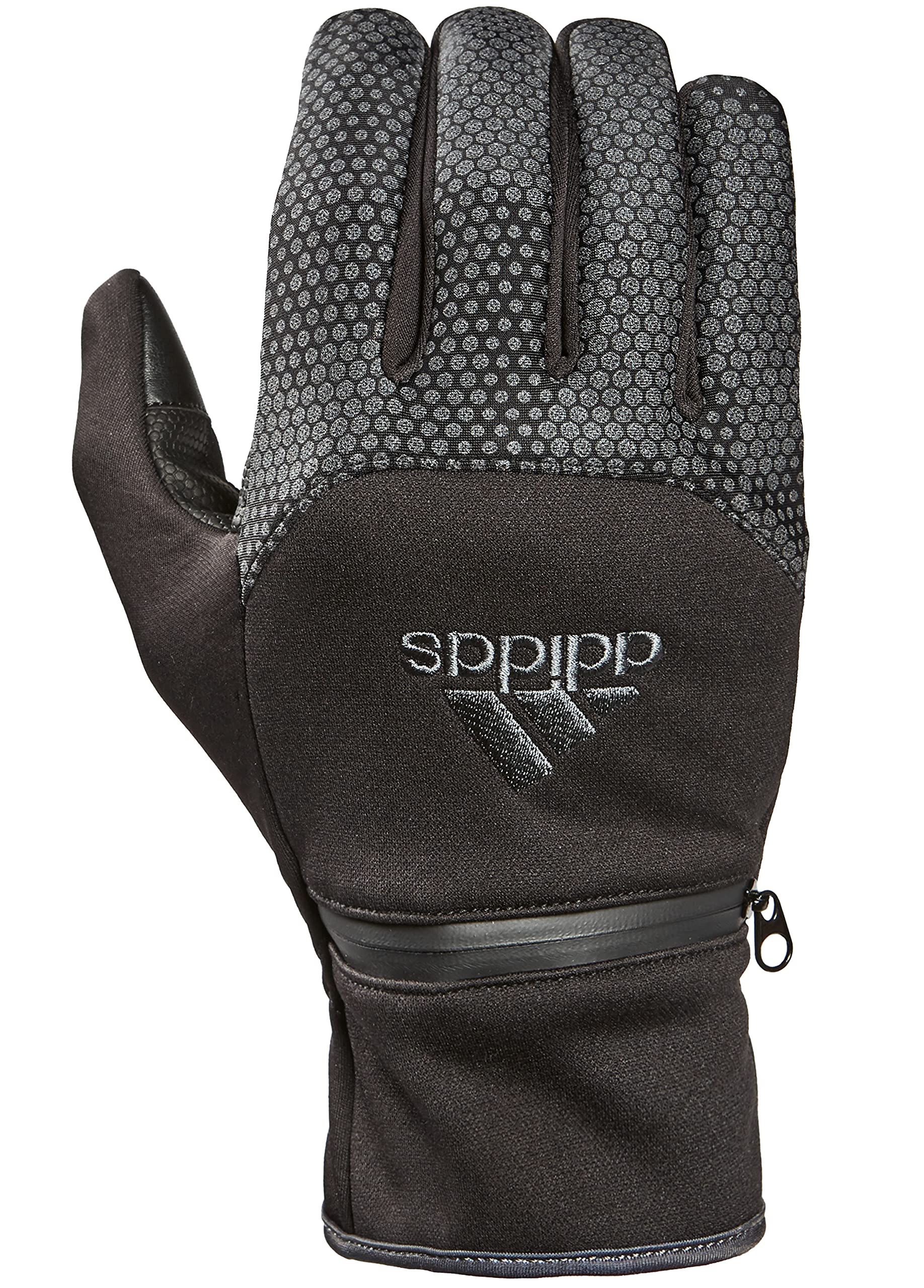 adidas Winter Performance Voyager 2.0 Gloves with Multiple Touchscreen Conductivity Points, Black, Medium/Large