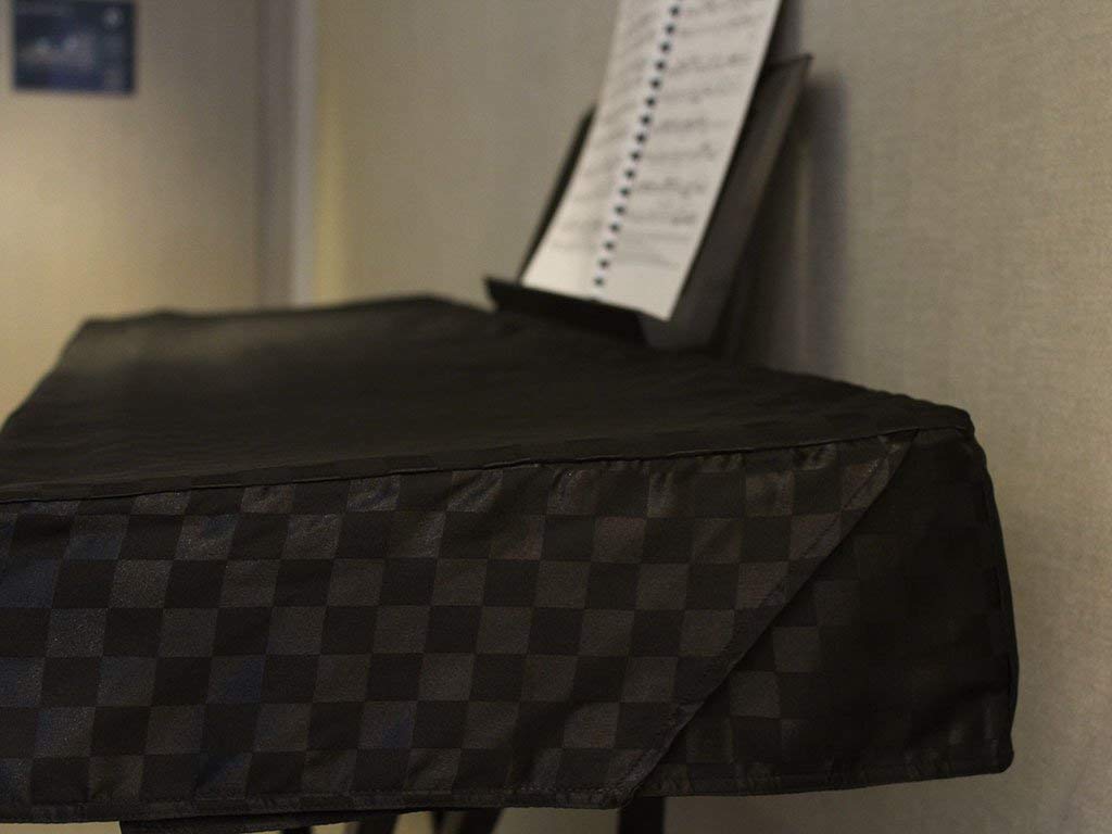 Clairevoire Waterproof Digital Piano Cover for Yamaha DGX670 | Fitted Bookstand Opening | Easy Access Side Fold-overs | Double Layered with inner lining | 140cm x 45cm x 13cm (Ebony Black, DGX670)