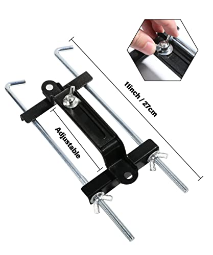 ESEWALAS Adjustable Battery Hold Down,Battery Tie Down Kit,Universal Battery Crossbar with J Bolt Battery Hold Down Bracket,Stainless Steel J Bolt Sets Car Battery Holder,Battery Tie Down Holder