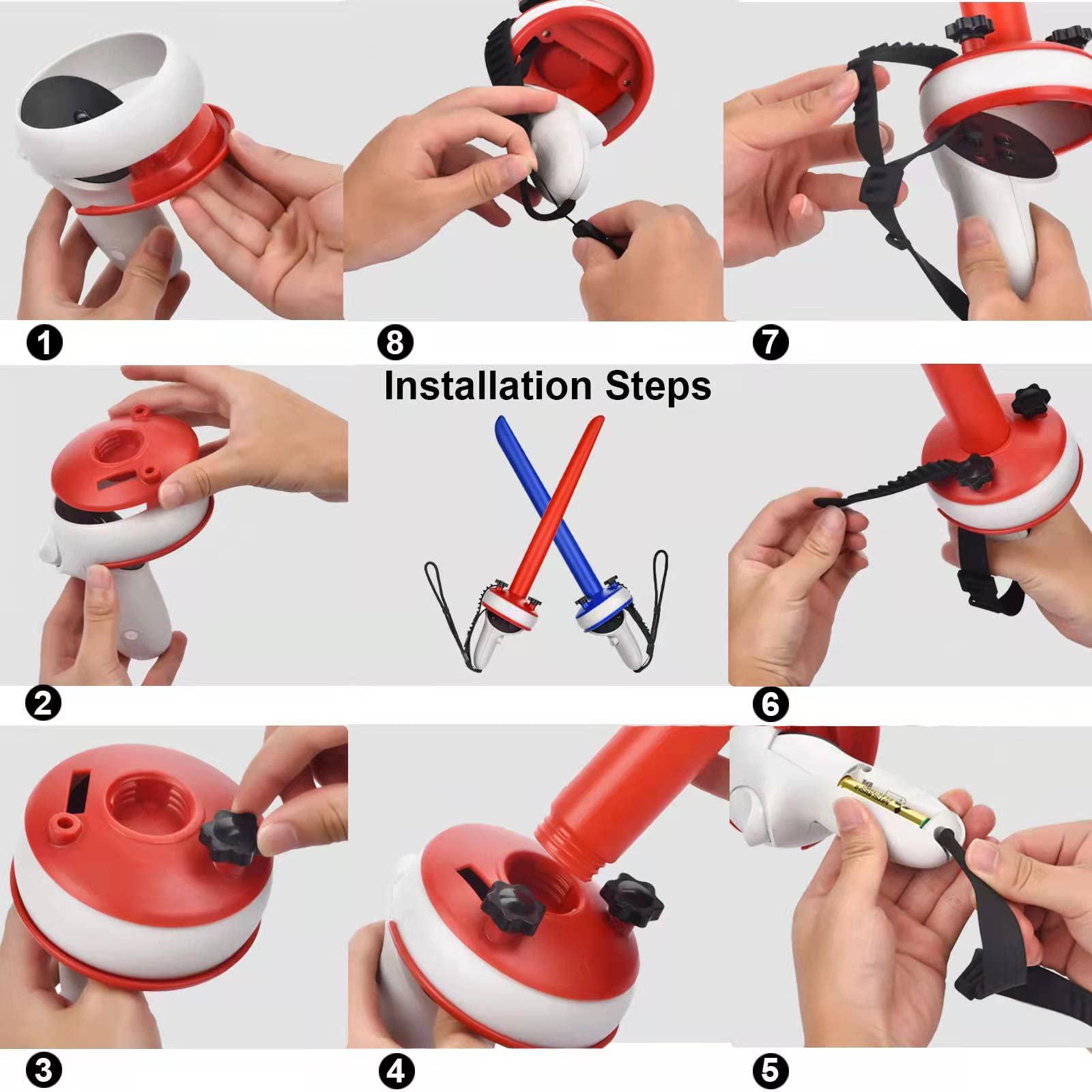 Ahroy VR Game Saber for Quest 2 Controllers, Quest 2 Accessories Supernatural Jedi Training VR Workout. Beat Saber Games Accessories Enhanced Beat Saber Gaming Experience