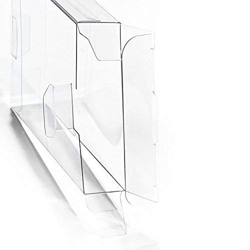 CHILDMORY 10Pcs Clear Box Case Sleeve CIB Protector for SNES N64 Games Cartridge Box