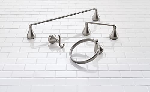 Moen Hamden Spot Resist Brushed Nickel Double Towel Robe Hook, MY6203BN