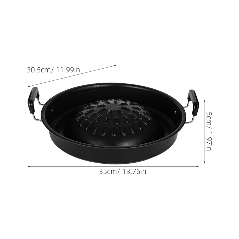 MAGICLULU Bulgogi Tray Pan Grill Topper Pan Korean Bbq Metal Grilling Tray Vegetable Egg Pork Beef Meat Grill Pan for Shabu Hot Pot Grilling Accessory