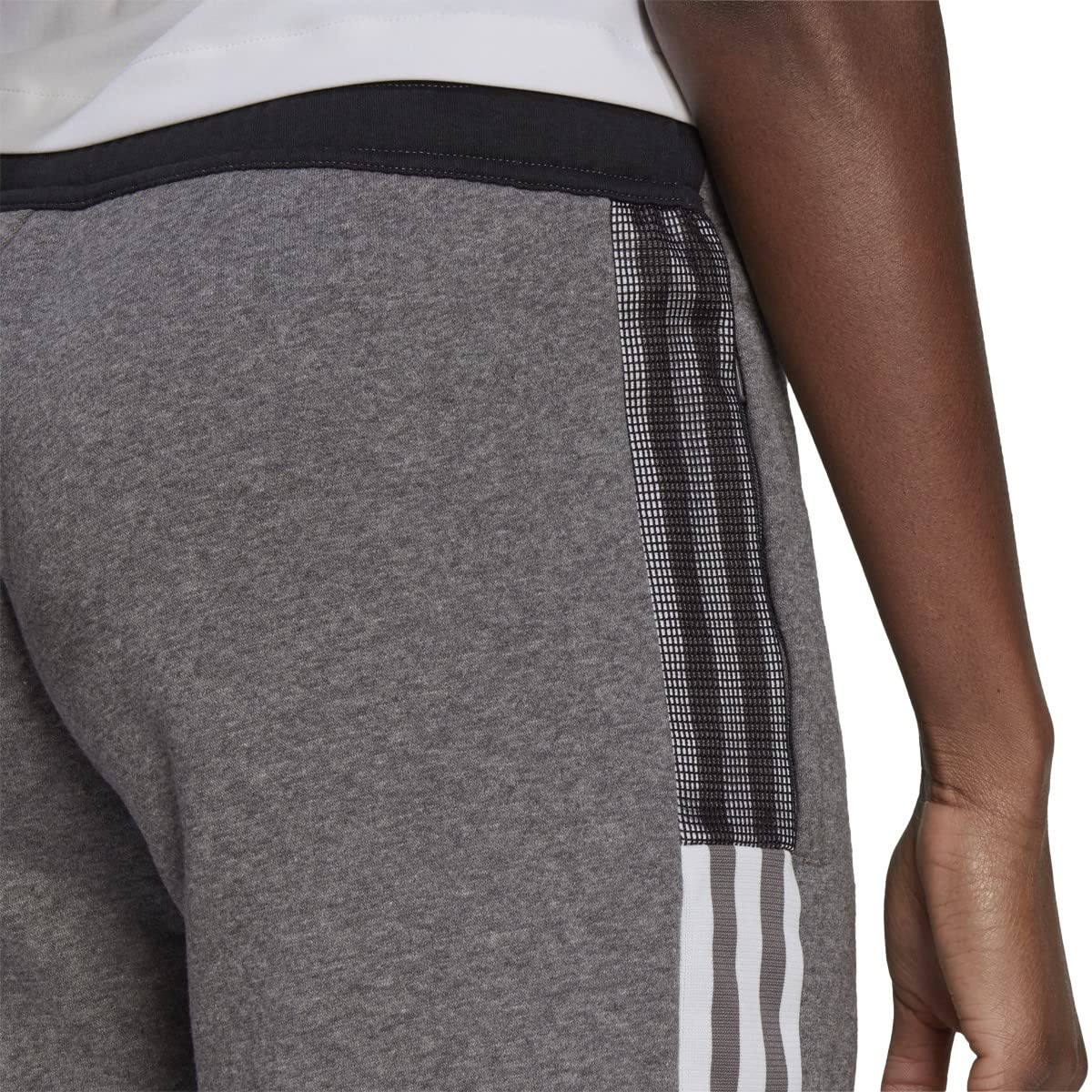adidas womens Tiro 21 Sweat Shorts Grey Melange Large