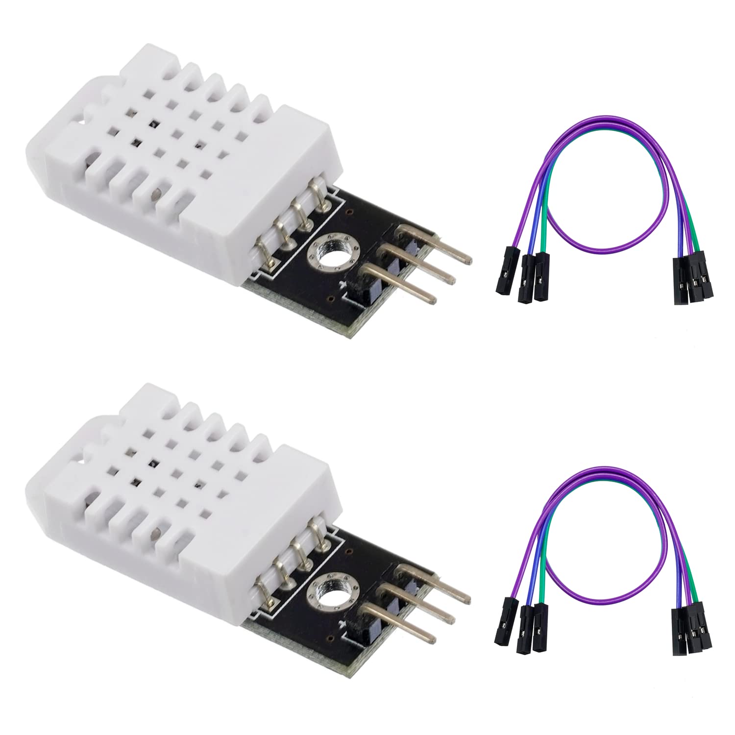 BOJACK DHT22/AM2302 Digital Temperature Humidity Sensor Module Monitor Sensor Replace SHT11 SHT15 for Arduino Electronic Practice DIY (Pack of 2)