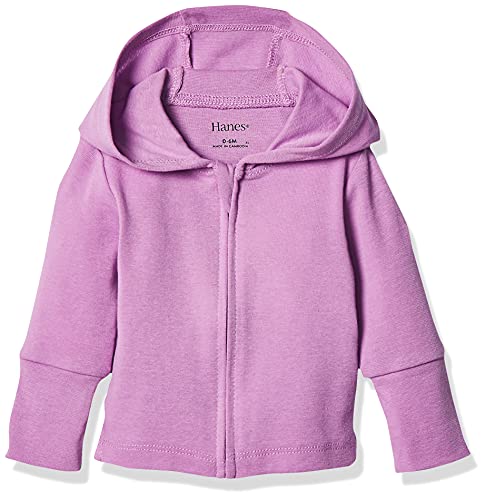 Hanes baby girls Ultimate Zippin Knit Hoodie Hooded Sweatshirt, Purple, 12-18 Months US