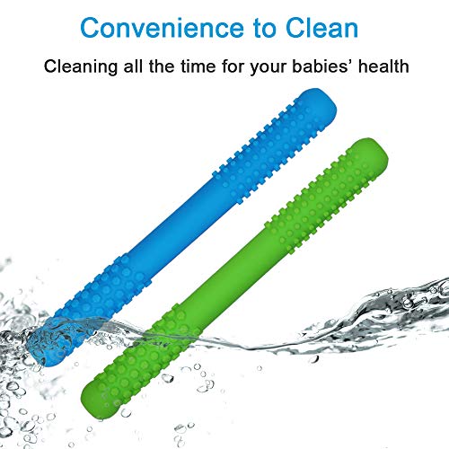 Hollow Teething Tubes Toys for Babies Girls Boys, 5 Pack Silicone Baby Teether Toy Tube for Infants with Nursing Biting Chewing, Chew Straws for Toddlers 6-12 Months