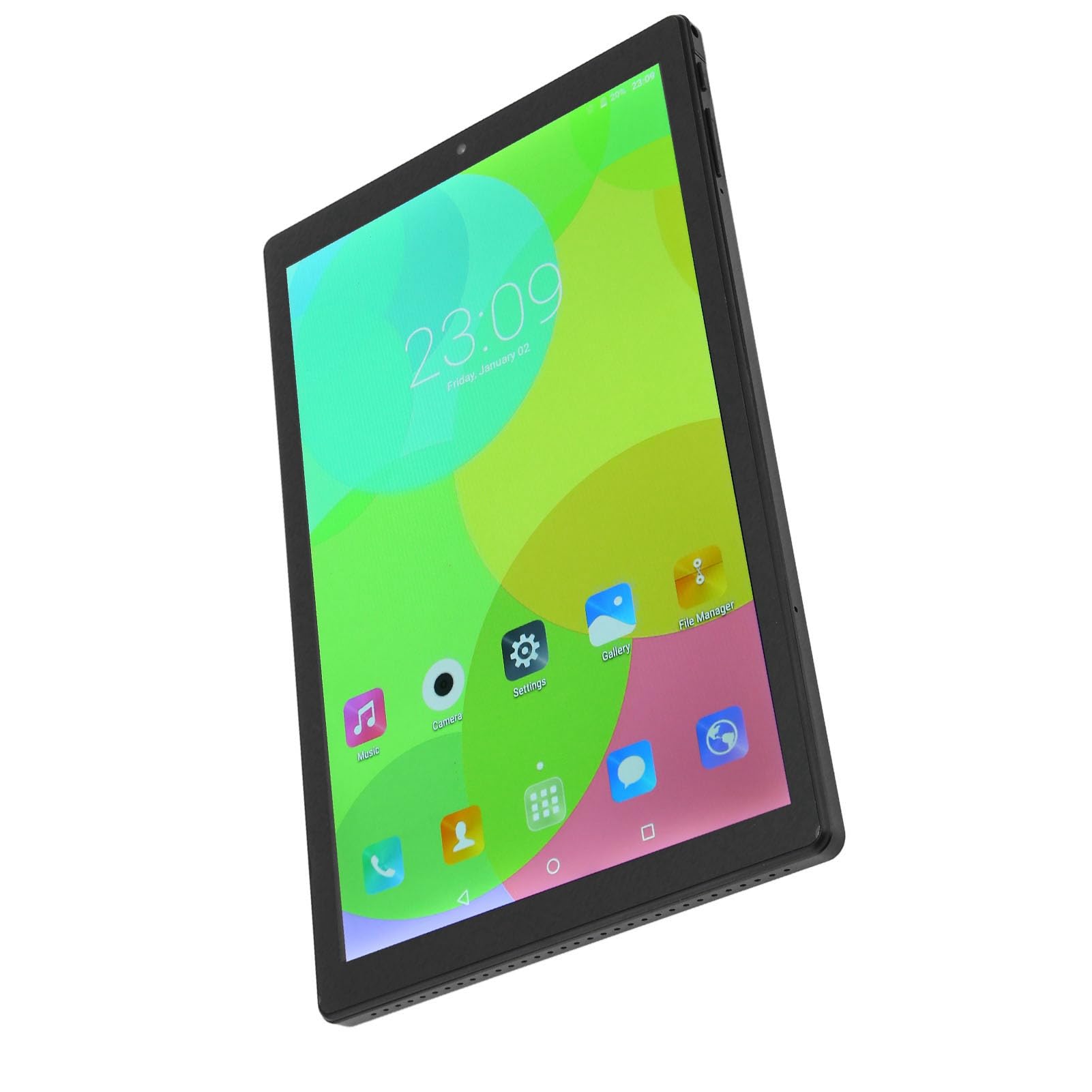 Airshi Black Tablet, 5000mAh 10.1 Inch IPS Reading Tablet 2.4G 5GWiFi 100‑240V for Work (US Plug)