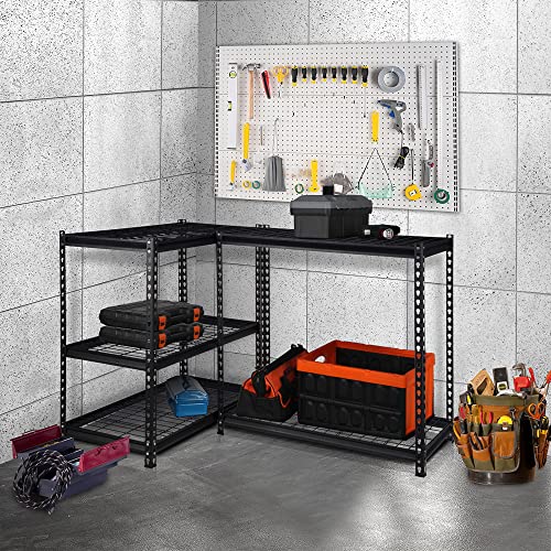 Pachira 36" W x 18" D x 72" H Adjustable Height 5-Shelf Steel Shelving Unit Utility Organizer Rack for Home, Office, and Warehouse, Black