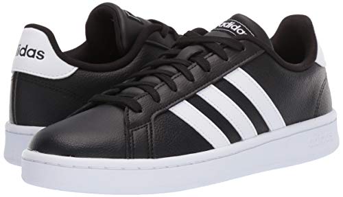 adidas Women's Grand Court Shoe, Black/White/Black, 5