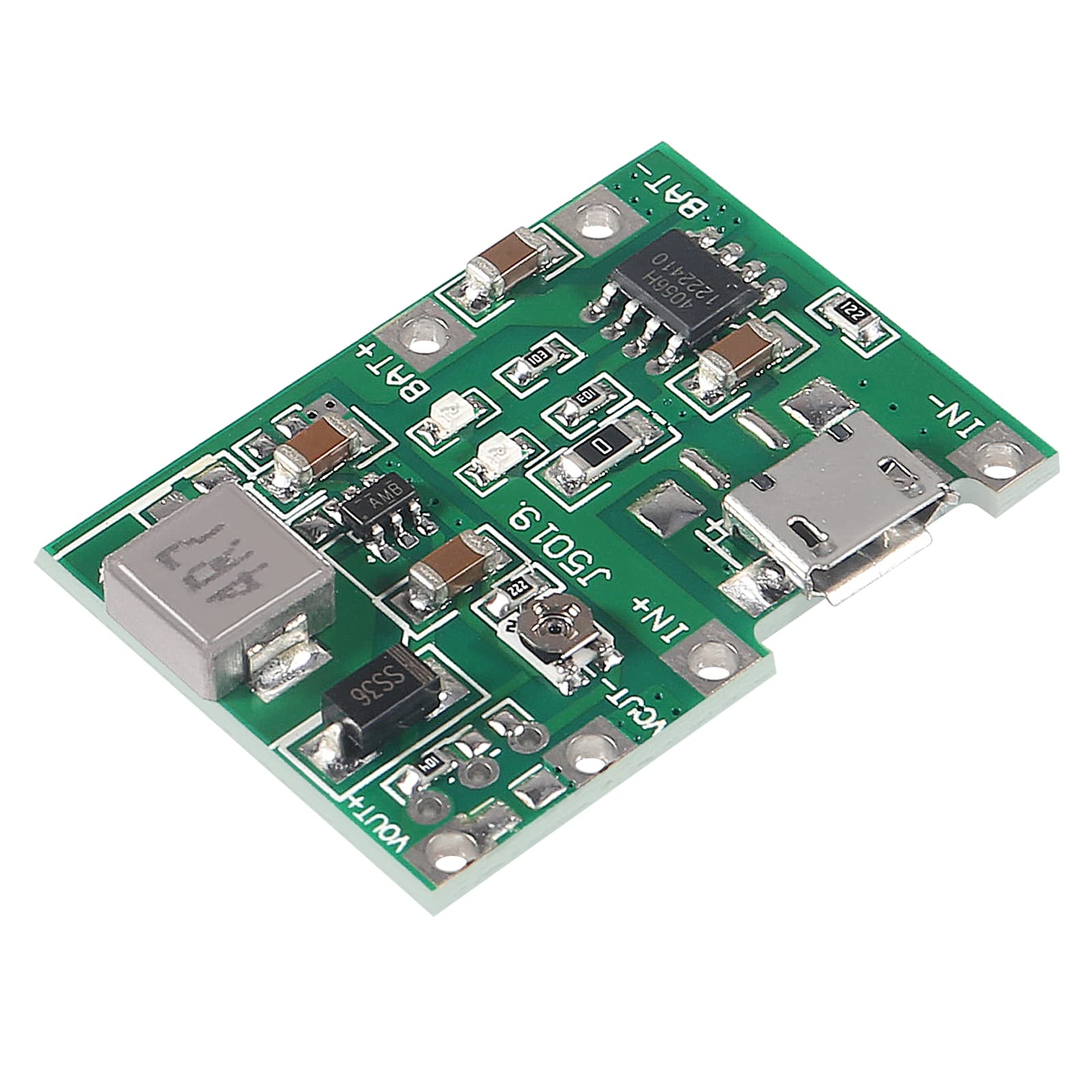 ALMOCN 12pcs 18650 18650 Lithium Li-ion Battery Charger Module 2A USB TP4056 Adjustable Boost Module DC-DC 3.7V to 5V 9V 12V Step Up Boost Module DIY Kit Parts