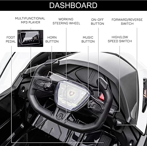Dakott Lamborghini V12 Vision Gran Turismo Ride on Sports Car for Kids., Pink, Large