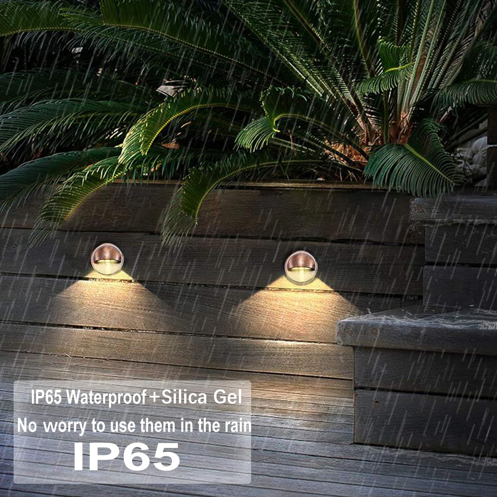 CHNXU LED Outdoor Deck Lights Kits, Φ1.38in Warm White 20 Pack Bronze, Low Voltage 12 Volt DC IP65 Waterproof, Electric Wired Recessed Stair Step Riser Mini Under Landscape Lighting for Outside Yard