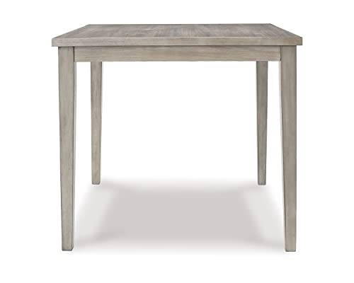 Signature Design by Ashley Parellen Modern Square Counter Height Dining Table, Gray