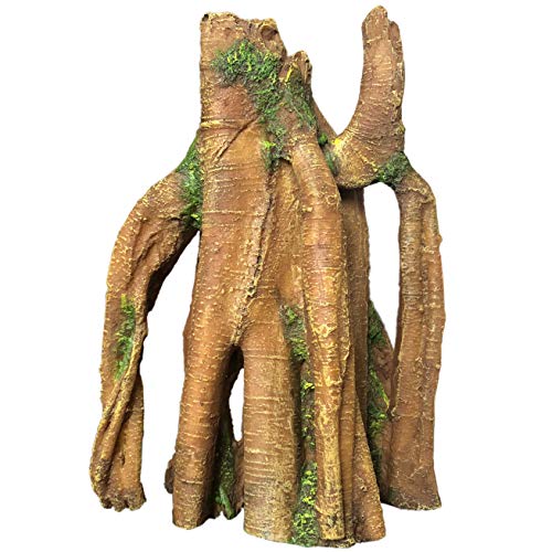 SLOCME Aquarium Resin Tree Trunk Ornament - Fish Tank Wood House Decor, Betta Fish or Other Pets Can Swim Through The Branches