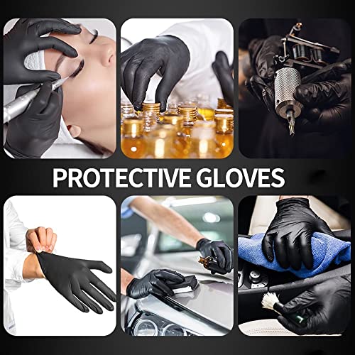 Basic Medical Black Nitrile Exam Gloves - Latex-Free & Powder-Free, 5 mil Gloves, NGPF-1048 (pack of 100), XX-Large