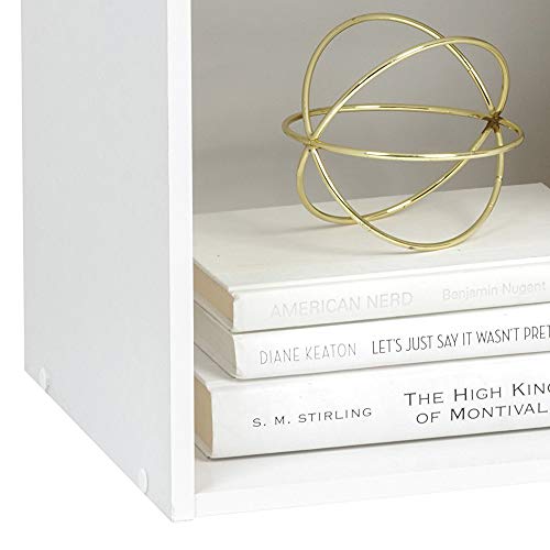IRIS USA Small Spaces Wood, Bookshelf Storage Shelf, Bookcase, 2-Tier, White (596166)