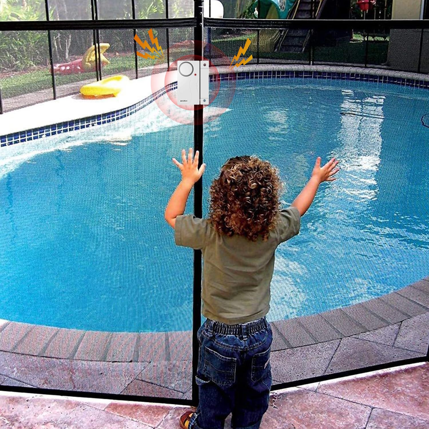 HENDUN Wireless Door Alarms When Opened with Remote, Door Security Sensor, Pool Alarm for Kids Safety, Sliding (2 Pack)