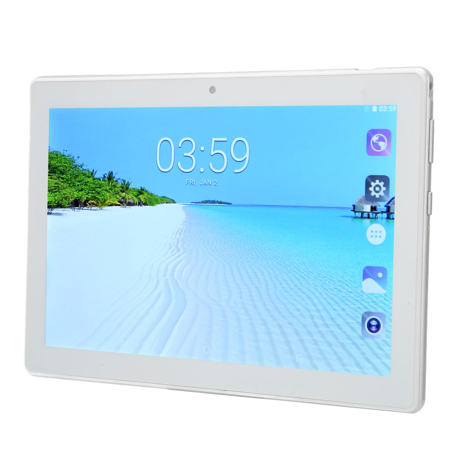 Airshi Office Tablet, US Plug 100β240V 6GB RAM 128GB ROM HD Tablet for Travel (Silver)