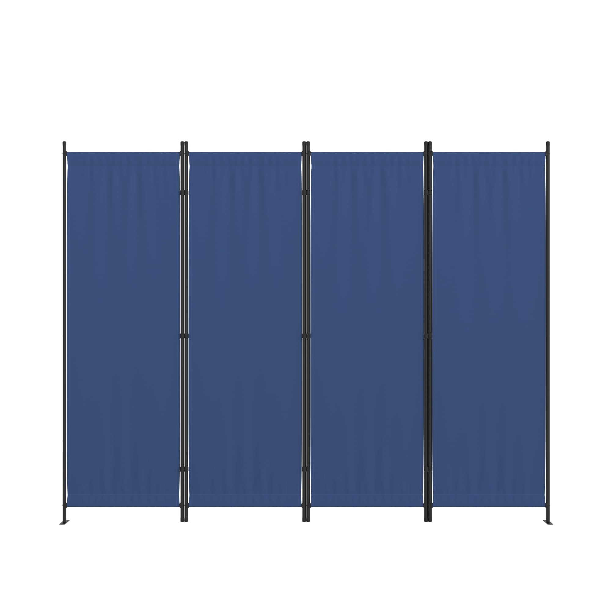 GOJOOASIS Room Dividers Folding Privacy Screens Wall Divider Screen Panels Room Screen Divider Indoor Portable Partition (Black, 4-Panel)