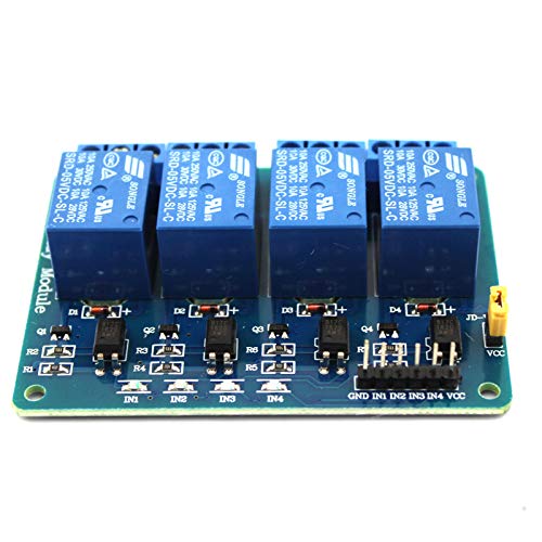 Treedix 4 Channel DC 5V Relay Module with Optocoupler Compatible with Arduino UNO R3 Raspberry Pi DSP AVR PIC ARM