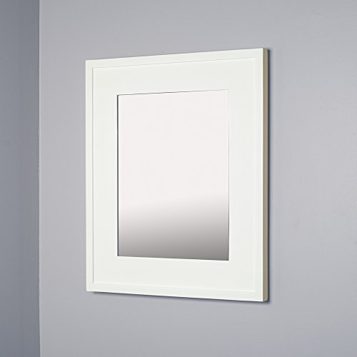 Fox Hollow Furnishings 13” x 16” Mirrored Medicine Cabinet (White)