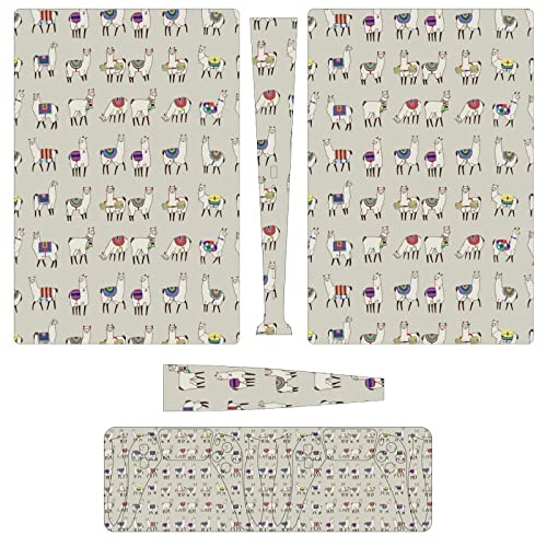 Alpaca Llama Animal Full Protective Skin Cover Design Wrap Decal Sticker Compatible with PS5 Digital Edition Console and Controller