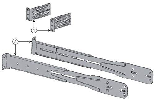 RW RoutersWholesale - Mounting Kit Compatible with Cisco Catalyst 3650 & 9300 Switches / 4PT-KIT-T1=
