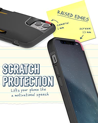 Smartish iPhone 11 Wallet Case - Wallet Slayer Vol. 1 [Slim + Protective] Credit Card Holder (Silk) - Black Tie Affair