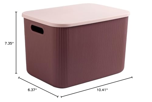 NUOBESTY Containers with Lids Kids Storage Organizer Clear Container Plastic Office Storage Plastic Storage Box Organizing Box with Lid Box with Lid Storage Bin Kids Snack Container