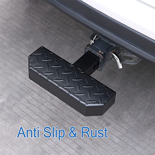 DICMIC Hitch Step Anti Slip and Rust Towing Bumper Guard for Most Car SUV Truck Pickup with Pin Fit 2β Receiver, 11.8β Length