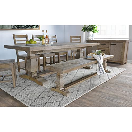 Kosas Home 53003801 Quincy Desert Bench Desert, 83", Hand-Distressed In Desert Finish