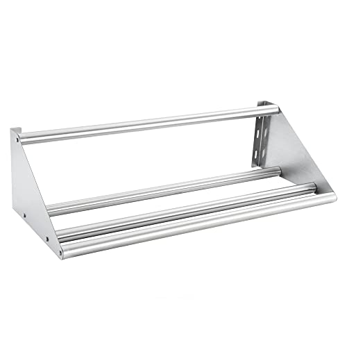 Restaurantware Kitchen Tek 42 x 18 x 11.3 Inch Commercial Kitchen Rack 1 Tubular Kitchen Sink Wall Shelf - Wall Mounted Sturdy Stainless Steel Commercial Kitchen Shelf 154-lb Capacity