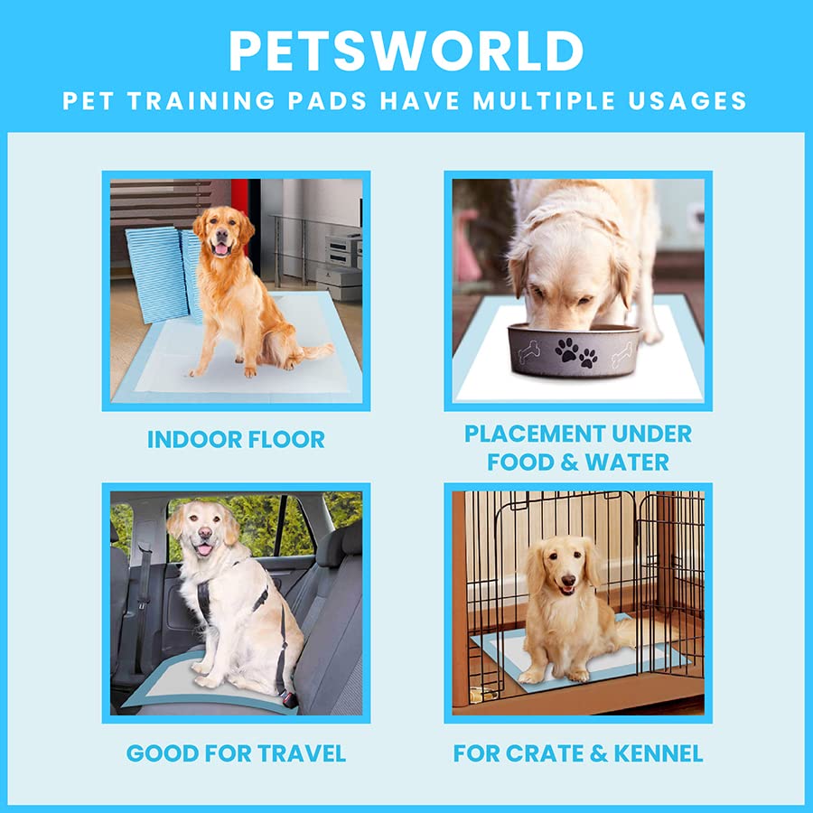 PETSWORLD Extra Large Potty Pads for Dogs, Odor Eliminating 30" x 36", 150 Count Pee Pads for Dogs, Gigantic XL Dog Pads, 5 Layer Ultra Absorbent Technology, Leak Proof Training Pads for Dogs & Cats